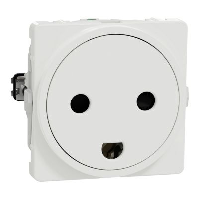 LK One Stikkontakt flexfront 2P med DK-Jord, 1M, Hvid - Brødrene Dahl