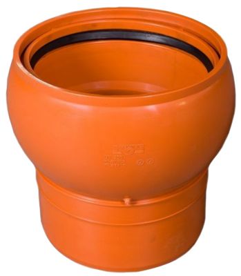 Kaczmarek PP brøndtilslutning 160mm med fleksibel muffe for glat rør, afvinkling 0-7,5gr ...