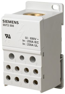 Distributionstavle blok 1P 250A 690V Input:1x 35-120mm2 Output:2x ...