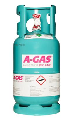 A-Gas R404A, 12,5 l, 10 kg, HFC, ODP 0, GWP 3922, UN 3337, regenereret ...