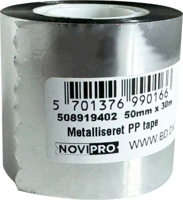 NOVIPRO PP tape 50mmx30m Metalliseret, til samling & rep. af ...
