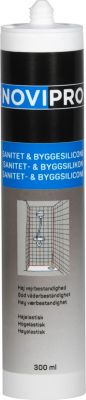 NOVIPRO sanitets- og byggesilikone hvid - 300 ml - Brødrene Dahl