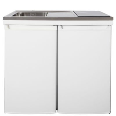 Intra Juvel Minikøkken Culina hvid Mål 1000x610x900. Vask til venstre ...